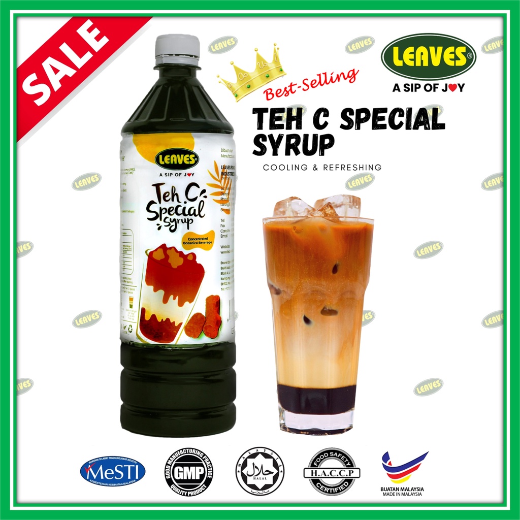 Leaves Juice 3 Layer Tea Syrup/ Sirap/ Teh C Special/ Green Tea/ Wheat ...