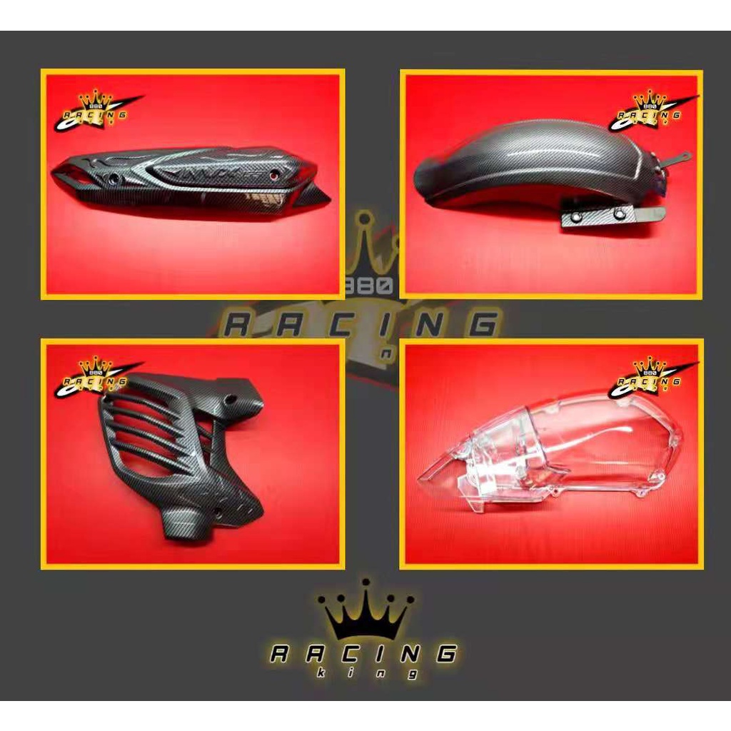 YAMAHA NVX 155 VVA Carbon Accessories Exhaust Protector/Inner Fender ...