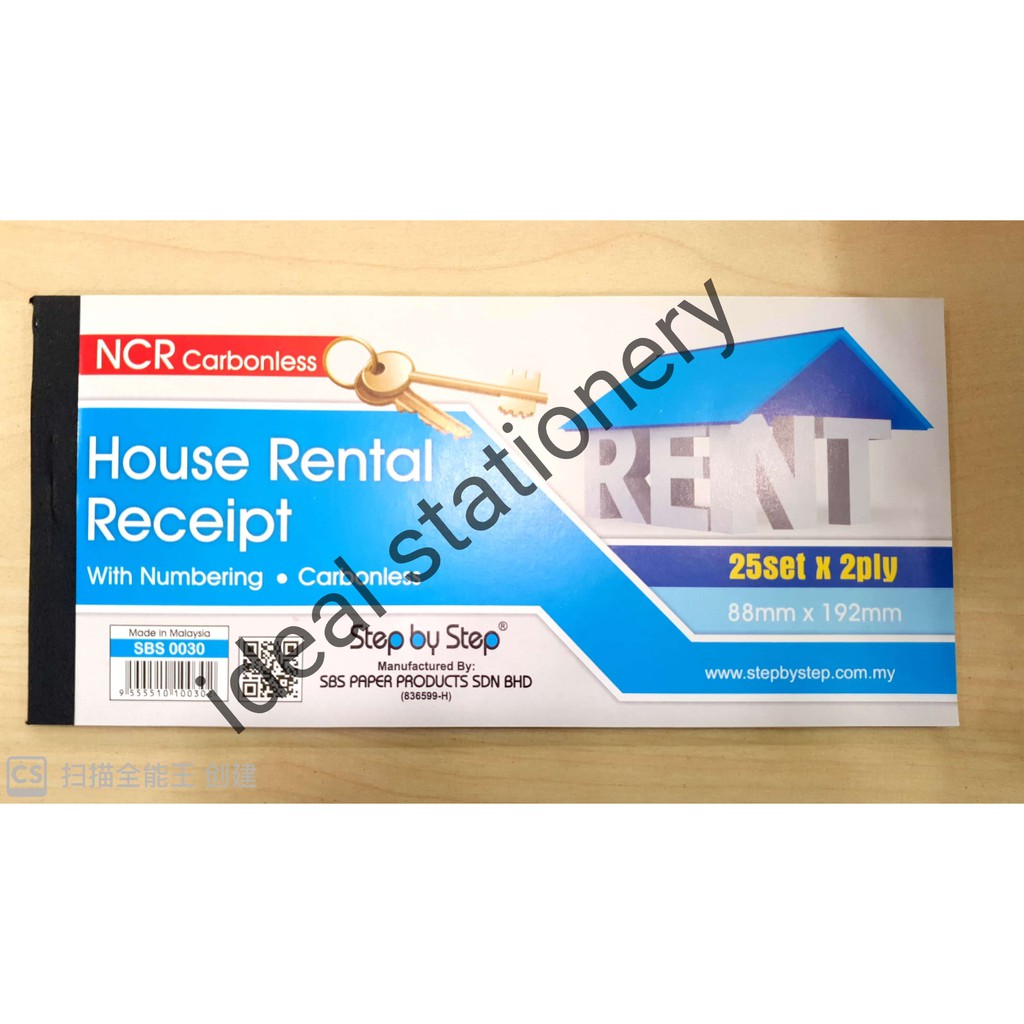 House Rental Receipt Book SBS (with NCR) | Shopee Malaysia