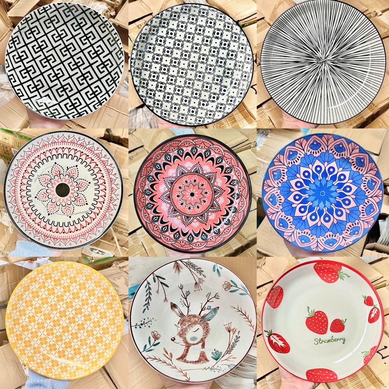 Ceramic Plate/Bowl Tile Texture Plate Rare Factory | Shopee Malaysia