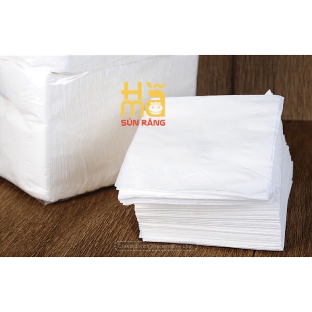 Square tissue, large dry tissue 16 x 16cm (with logo) | Shopee Malaysia