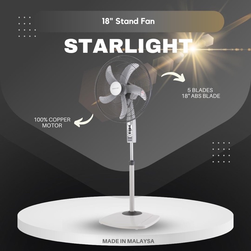 🔥READY STOCK🔥 Starlight 18inch Stand Fan | Shopee Malaysia