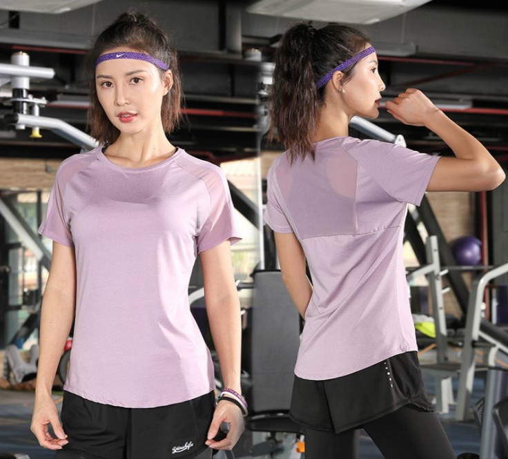 🇲🇾Plus Size Lady Women Exercise Sport T-Shirt Blouse Tops Casual ...