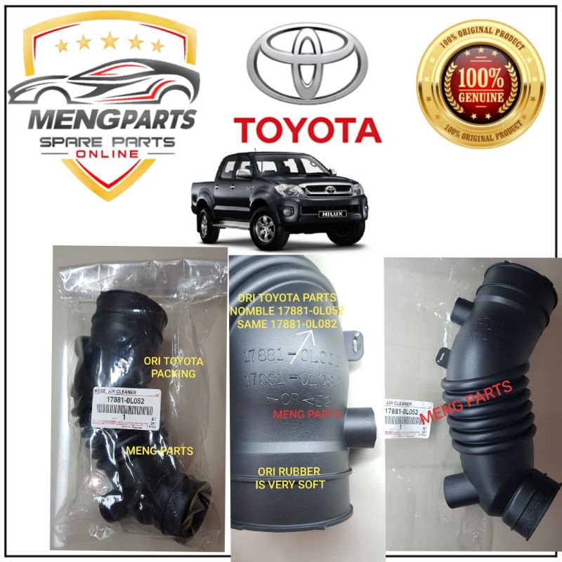 TOYOTA HILUX VIGO KUN25 KUN26 FORTUNER KUN50 AIR HOSE THROTTLE HOSE AIR ...