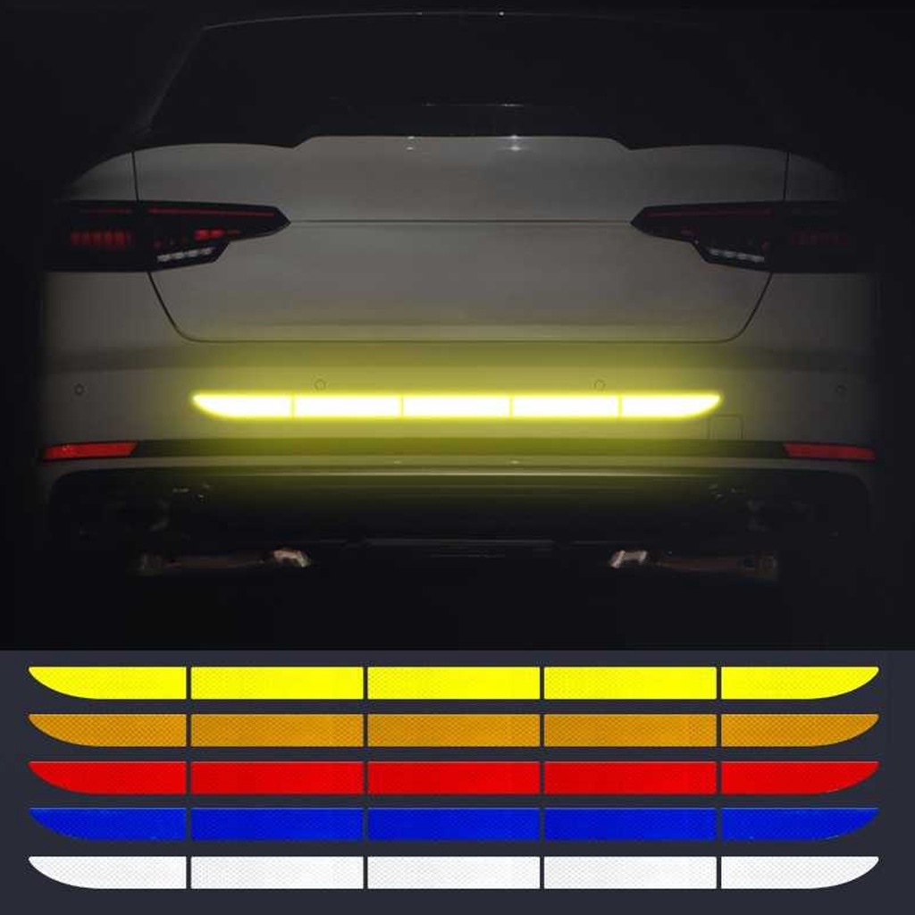 3d BUMPER REFLECTOR STICKER REAR BUMPER REFLECTOR CONTENTS 5 PCS ...