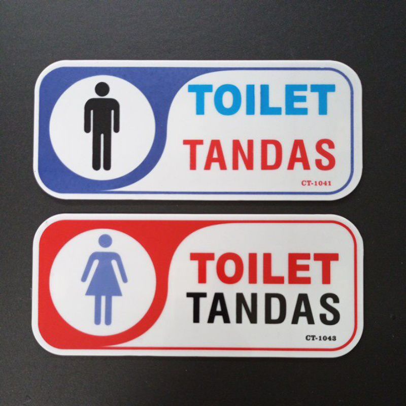 SIGNAGE PLATE/PAPAN KENYATAAN " TANDAS" | Shopee Malaysia