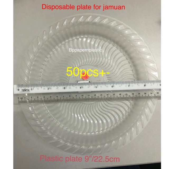🔥🔥Disposables Plastic plate 9”-50pcs/pkt | Shopee Malaysia