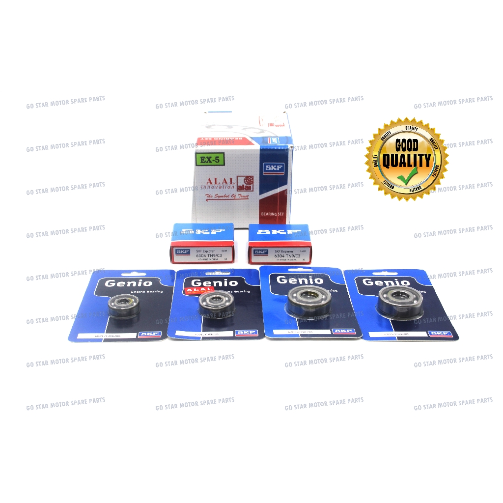 EX5 SKF C3 ENGINE BEARING SET / ENGINE BEARING COMPLETE SET - GENIO SKF ...