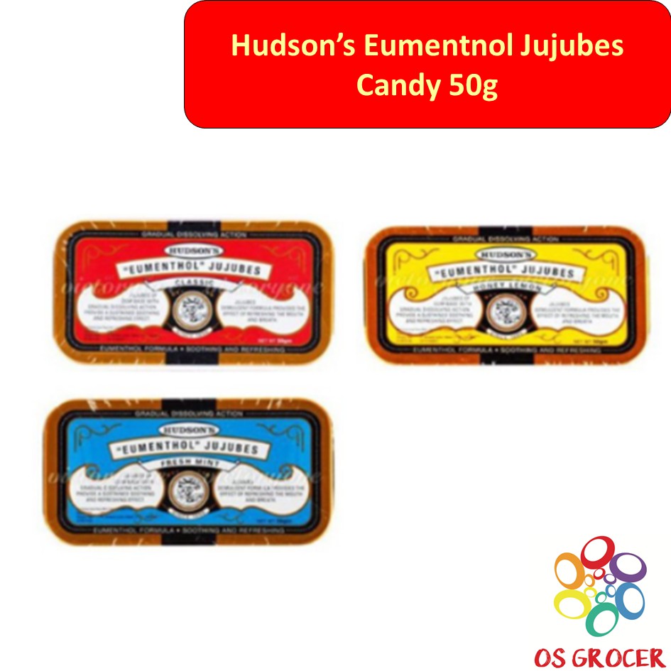 Hudson's Eumenthol Jujubes Candy 50g | Shopee Malaysia