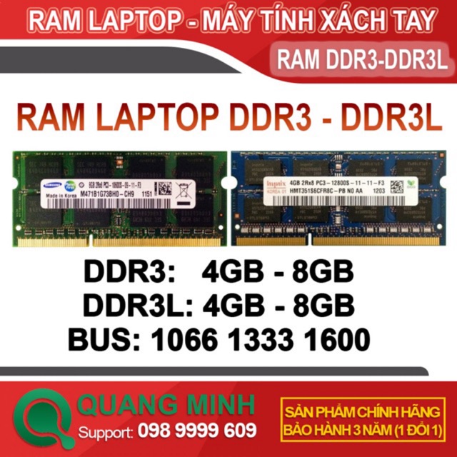Ram Laptop DDR3 (PC3) 4Gb 8Gb Bus 1066/1333/1600 zin | Shopee Malaysia