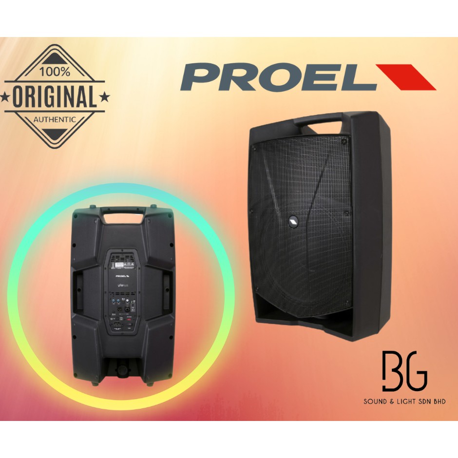PROEL V15PLUS 15" 600W Active Powered 2 Way Full Range Speaker (V15 ...