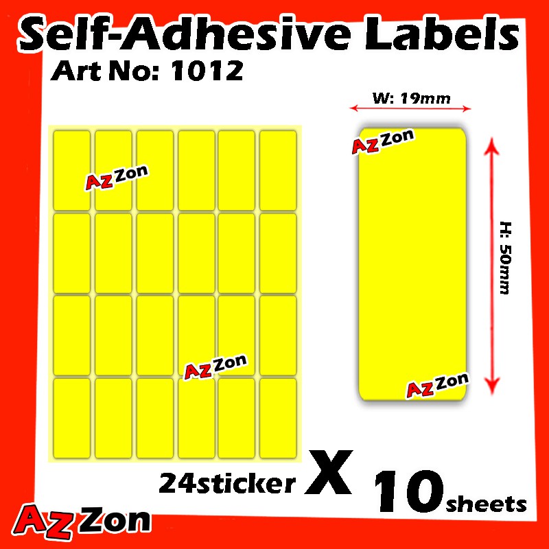 HALLO 1012 Self-Adhesive Label Fluorescent Label Sticker Colorful Paper ...