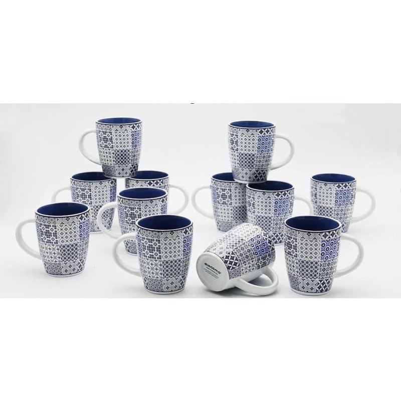 Giacomo 6pcs Fine Porcelain Mug Set / Gelas Kaca / Gelas Porcelain ...