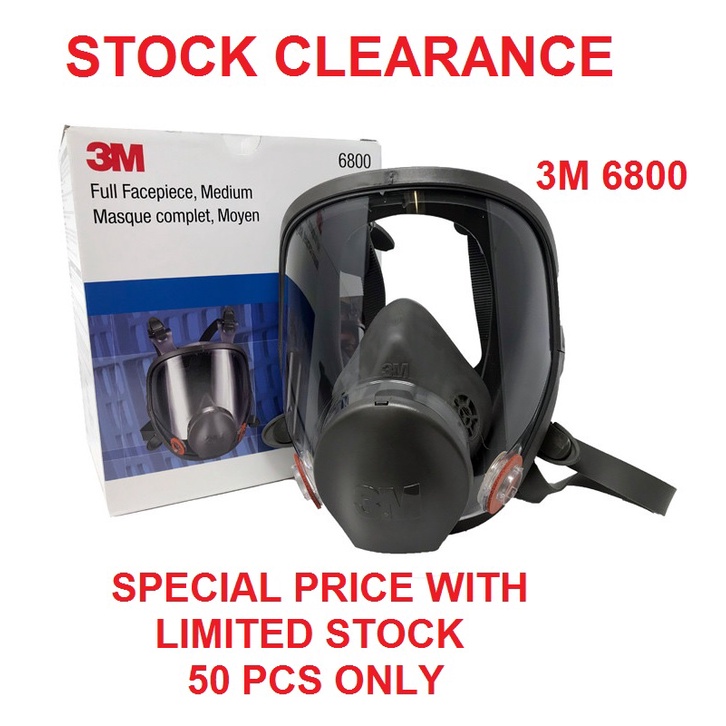 3M 6800 Full Face Respirator Vapour Gas Dust Mask RespiratorVapor ...