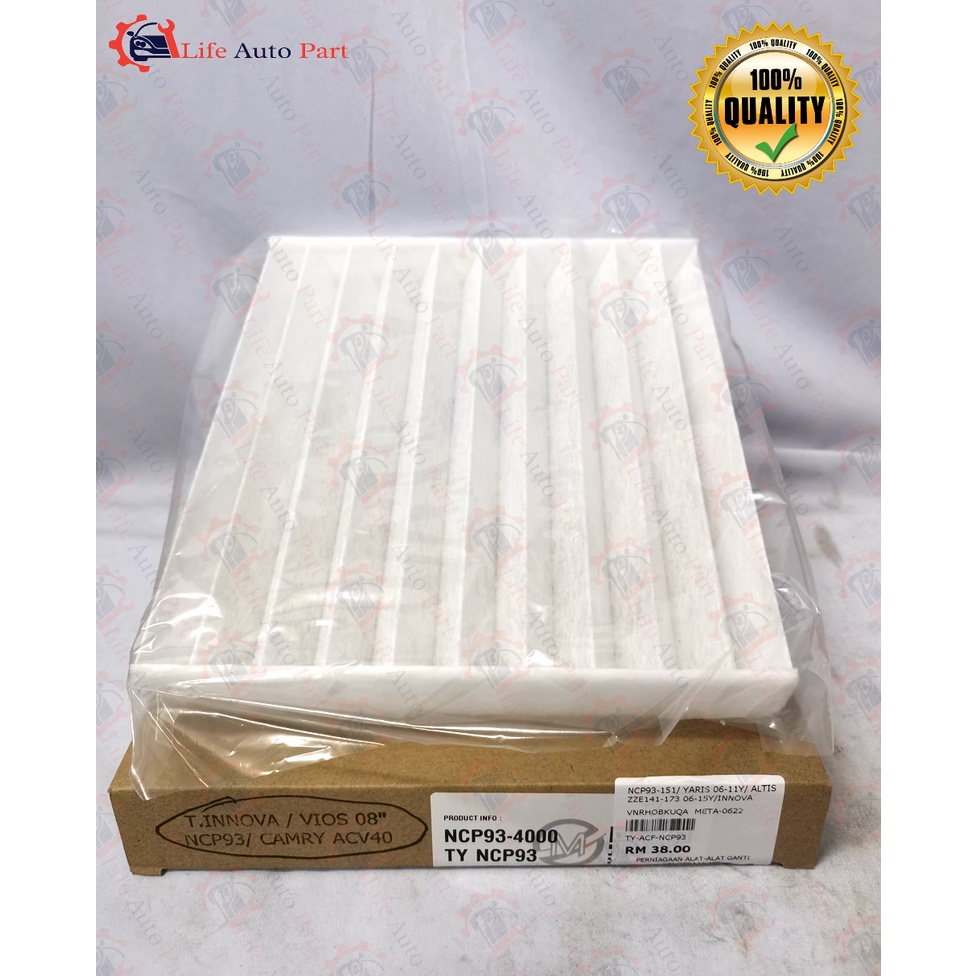 Toyota Avanza Vios NCP93 Innova Camry ACV40 Cabin Air Cond Filter ...