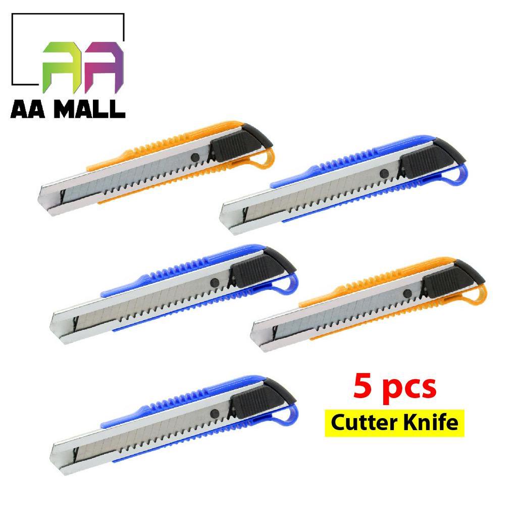 AA MALL Handcraft Auto-Lock Cutter Knife Blade 1pcs / 5pcs - HX-332 ...