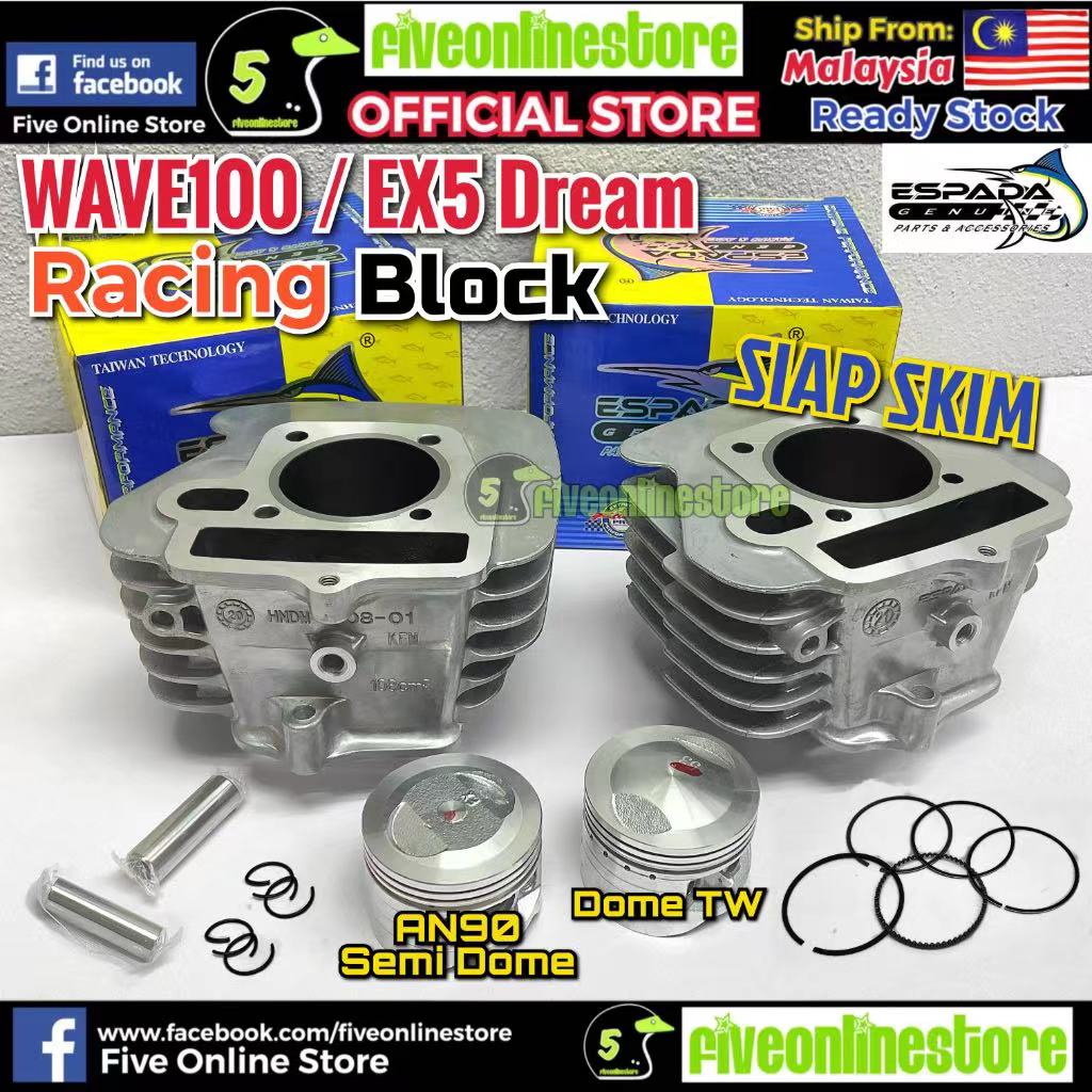 ESPADA Racing Block EX5 Dream Wave100 ORIGINAL Cylinder Kit Set Blok ...