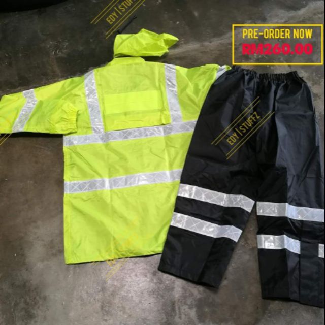 BAJU HUJAN REFLECTOR RAIN COAT LUMINOUS GREEN tactical Uniform Free ...