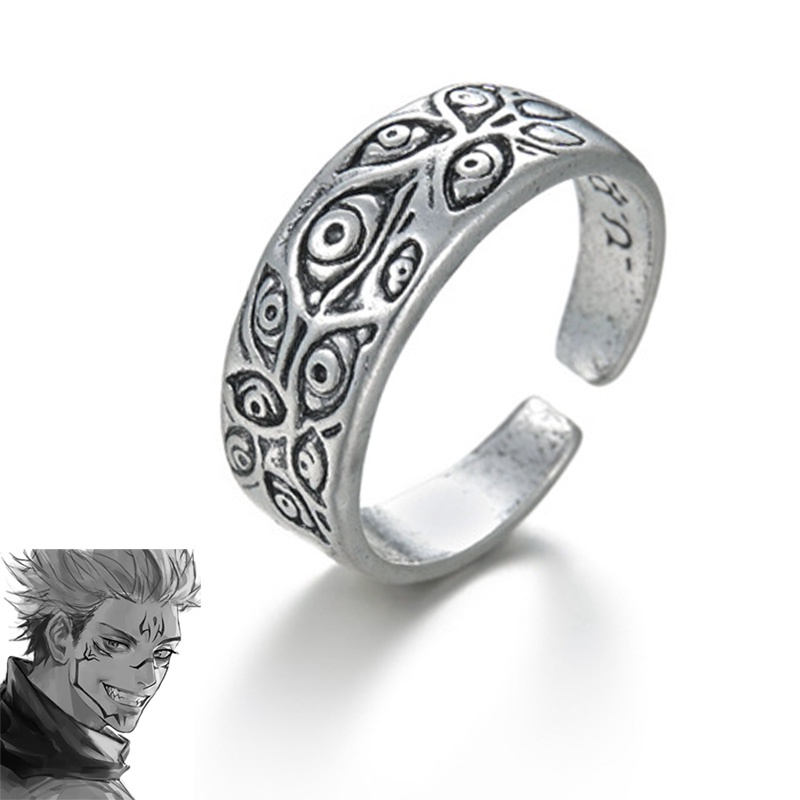 Anime Jujutsu Kaisen Ryomen Sukuna Itadori Yuji Ring Metal Opening ...