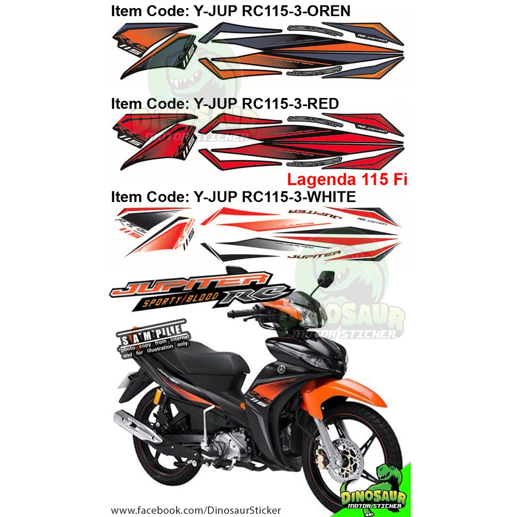 Yamaha Jupiter RC 115 Sticker (lagenda 115Fi) Gred A | Shopee Malaysia