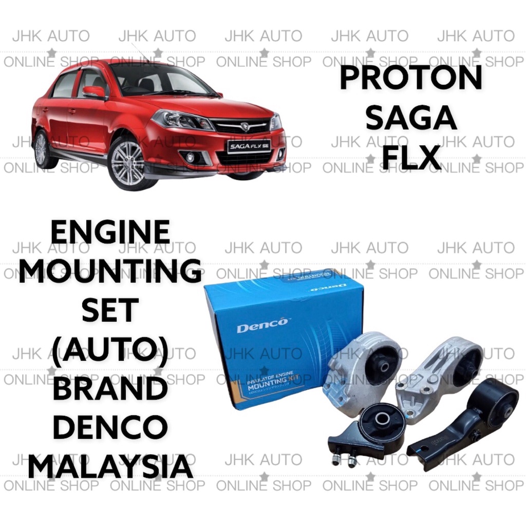 PROTON SAGA FLX ENGINE MOUNTING SET (AUTO) BRAND DENCO MADE IN MALAYSIA ...