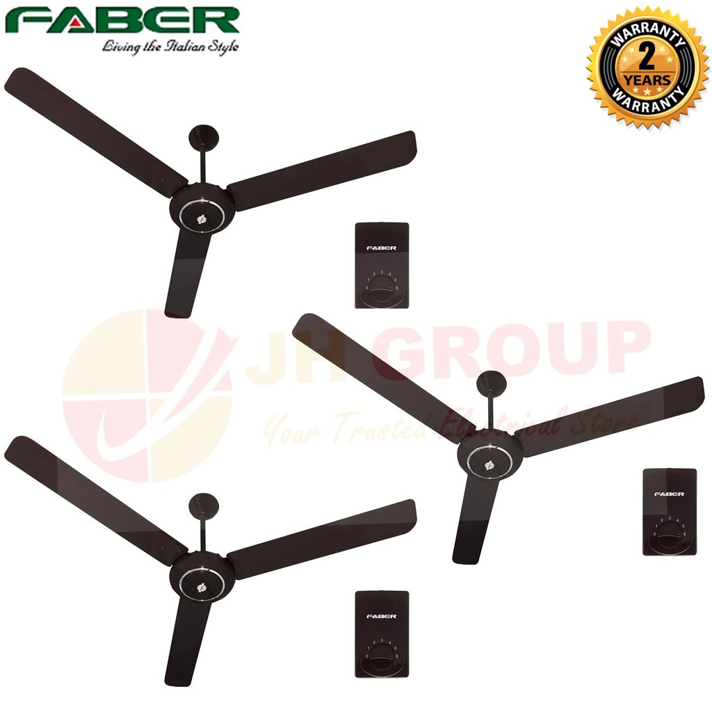 Faber Fcf Comodo 608 Bro 3 Blades Ceiling Fan (60"/80W/3 Units ...