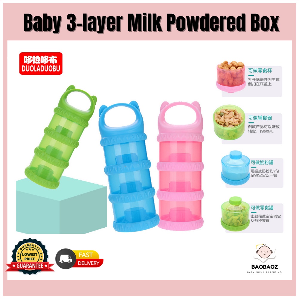 DUOLADUOBU Baby Milk Powdered Storage Box Portable Stackable Formula ...