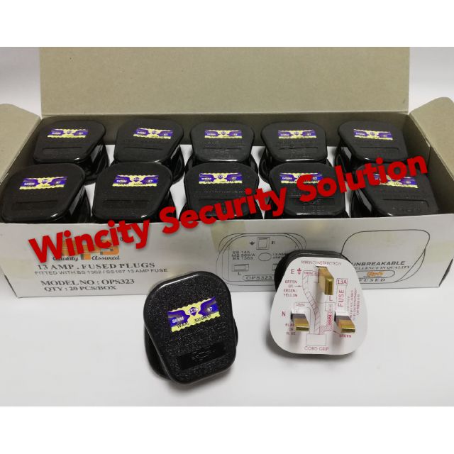 WSS (1pcs)HAVE SIRIM 13A plug top (Black) with sirim approved | Shopee ...