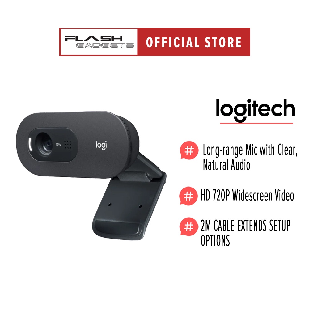 Logitech C505 HD Webcam with 720p and Long-Range Mic I 2 Years Logitech ...