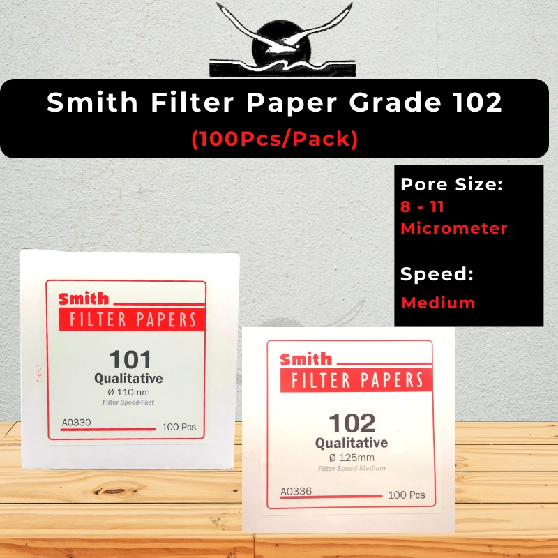 SMITH 101 102 Filter Paper Qualitative Medium Fast Speed (90 - 180 mm ...