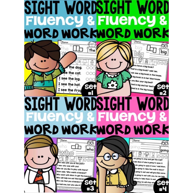Printable Sight Word Fluency&Word Work Bundle | Shopee Malaysia
