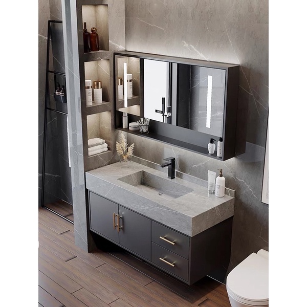 Sintered Stone Modern Bathroom Cabinet Combination Washbasin | Singki ...