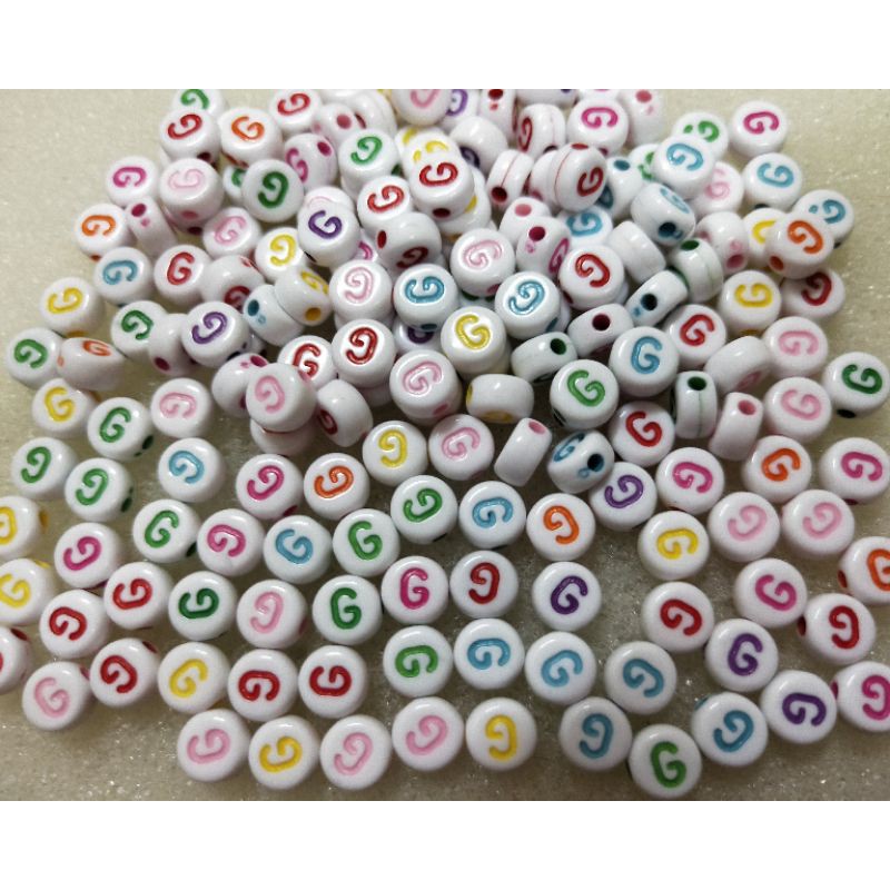 Alphabet beads bulat 'G' | Shopee Malaysia