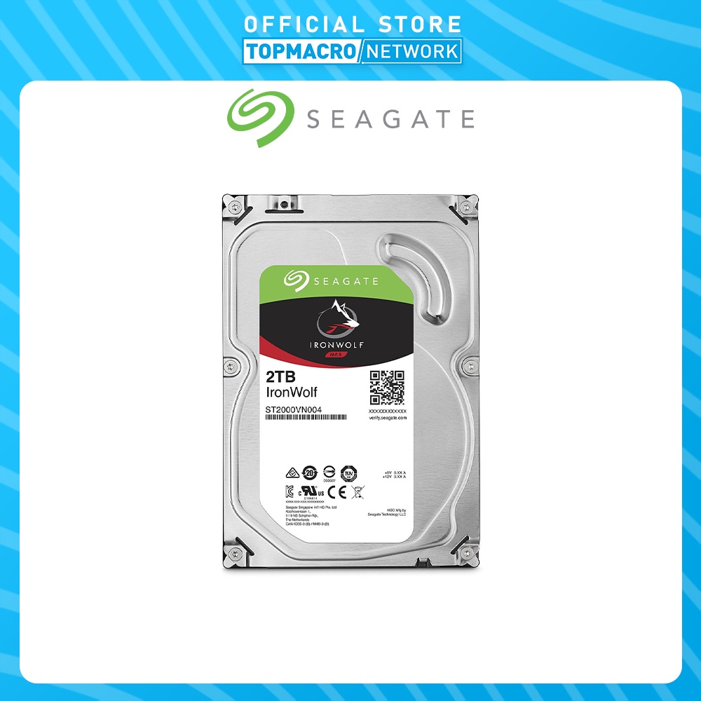 SEAGATE IRONWOLF NAS HDD (NL) 2TB SATA 3.5" 5900RPM 64MB | Shopee Malaysia