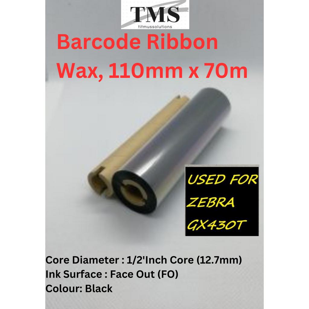 Premium Wax | 110mmx70m FO | Barcode Ribbon | Thermal Transfer Ribbon ...