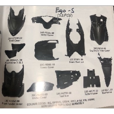 12 PCS YAMAHA EGO S FULL SET HLD INNER COVER BLACK | Shopee Malaysia