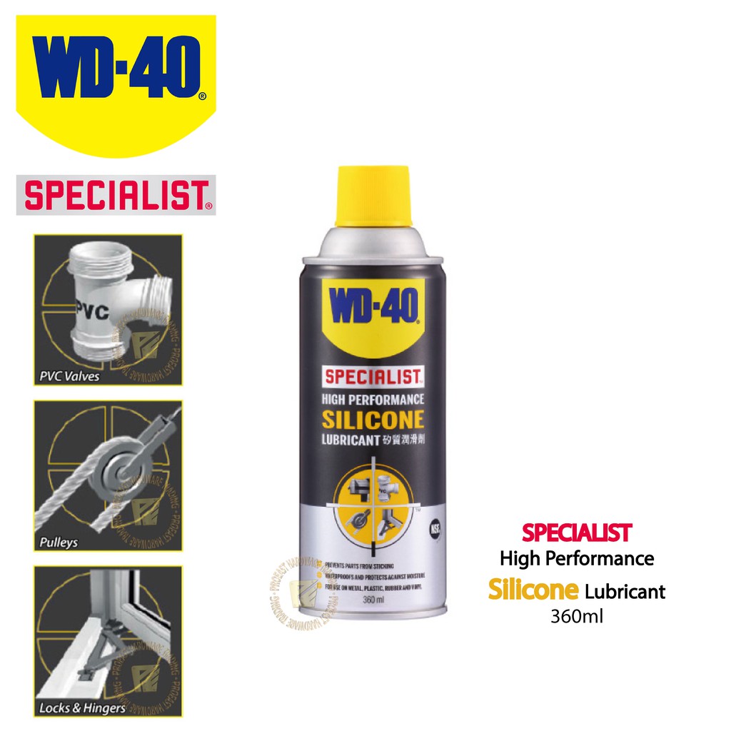 WD40 Specialist High Performance Silicone Lubricant Spray 360ml ...