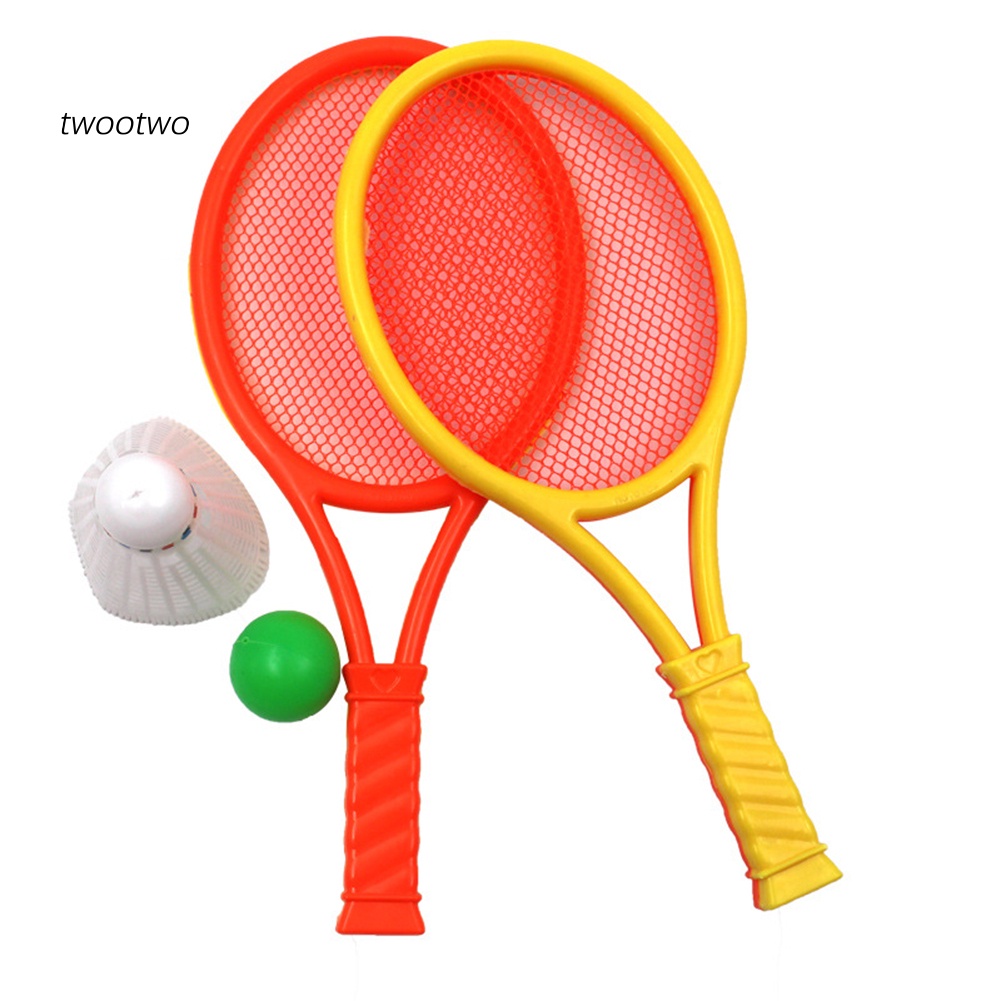 TT_ Portable Badminton Rackets Ball Set Family Children Badminton ...