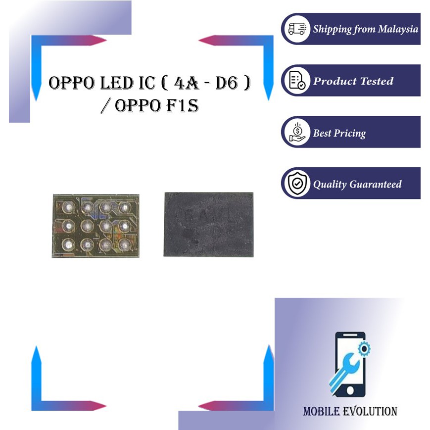 OPPO LED IC ( 4A - D6 ) / OPPO F1S LED Ic New Replacement Part | Shopee ...