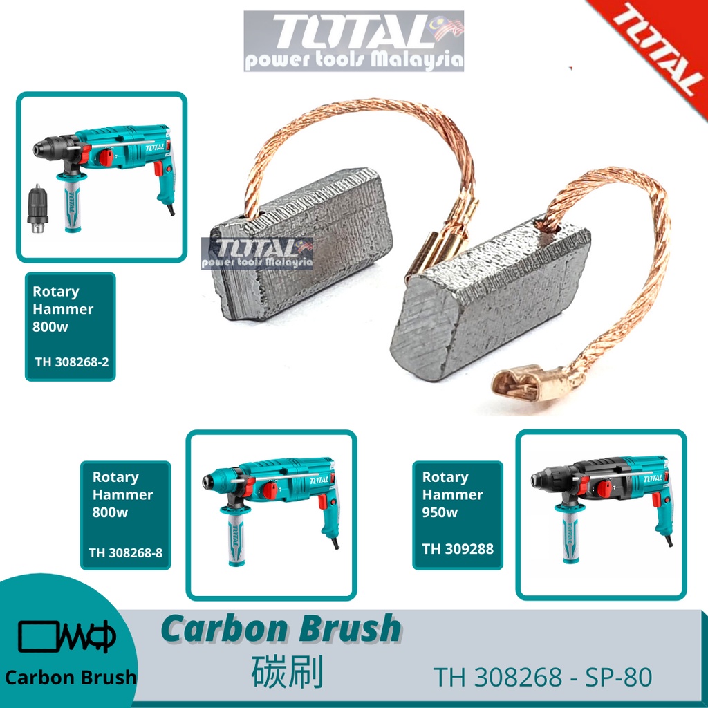 TOTAL 碳刷 Carbon Brush for TH308268-2 / TH308268-8 / TH309288 Rotary ...