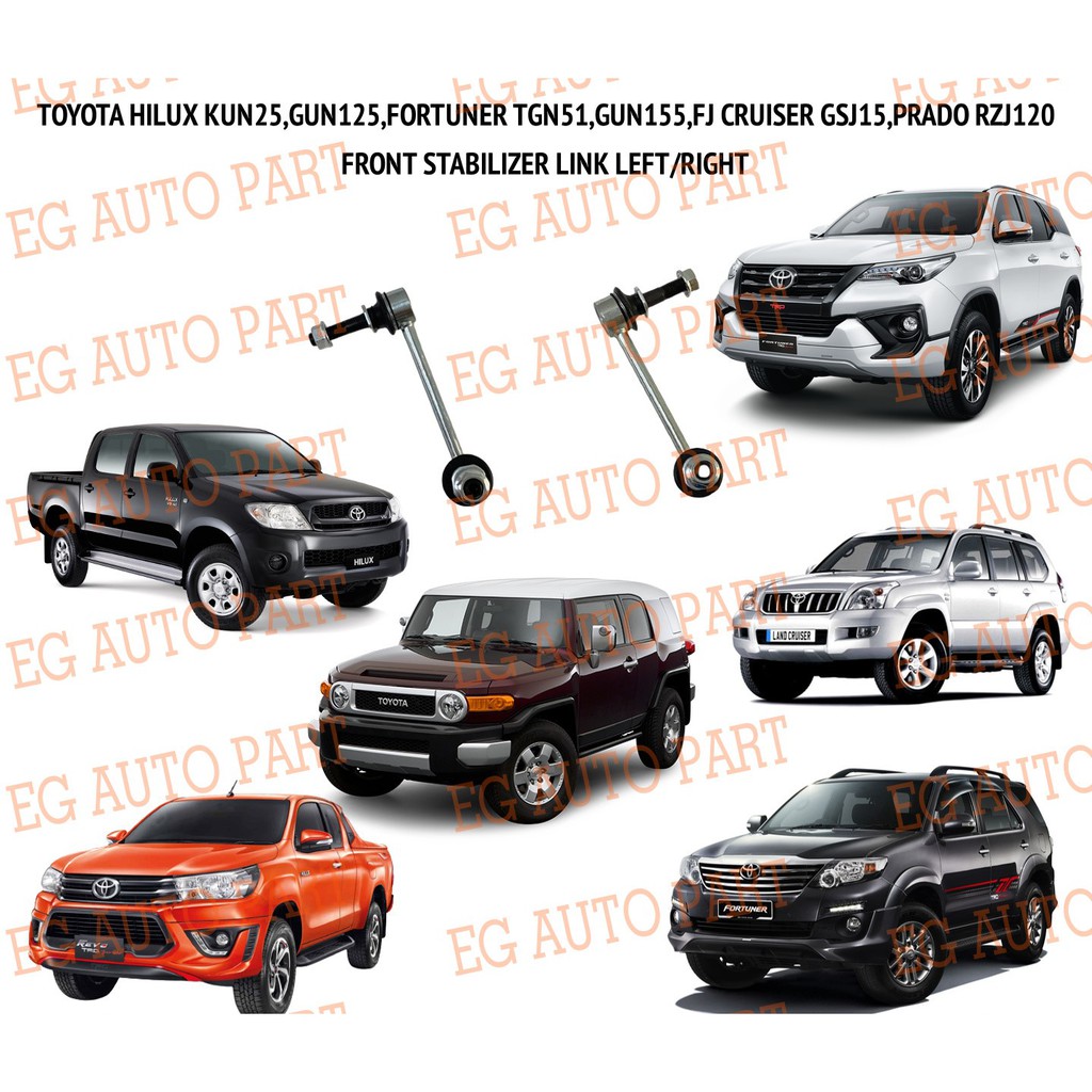TOYOTA HILUX KUN25,GUN125,FORTUNER TGN51,GUN155,FJ CRUISER GSJ15,PRADO ...