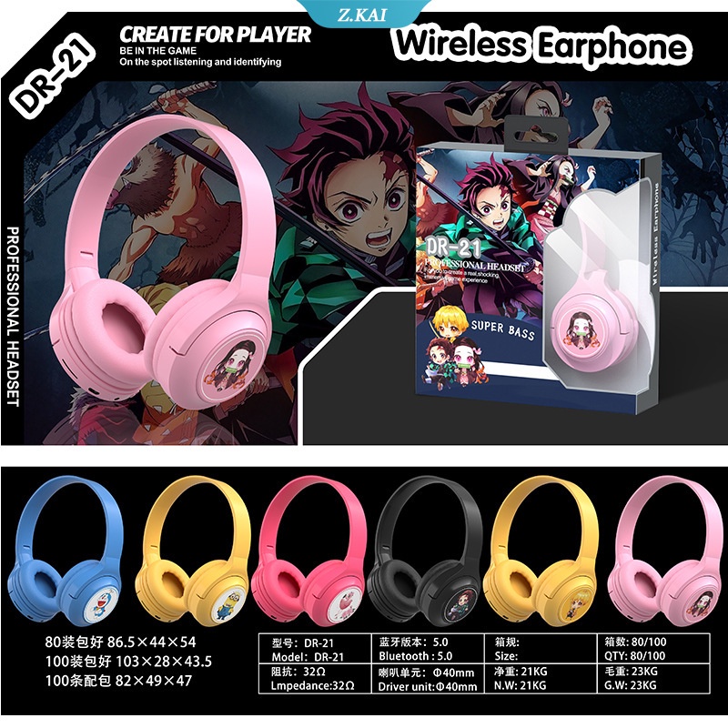 Japan Anime Demon Slayer Kamado Tanjirou Cute Wireless Bluetooth ...
