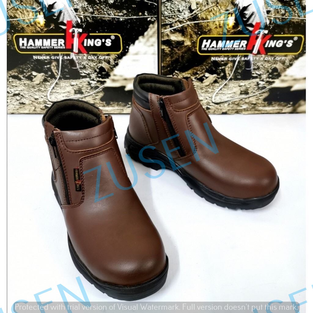 Hammer King Safety Shoes Normal Mid-Cut Boot (Zipper) - Model 13013 ...