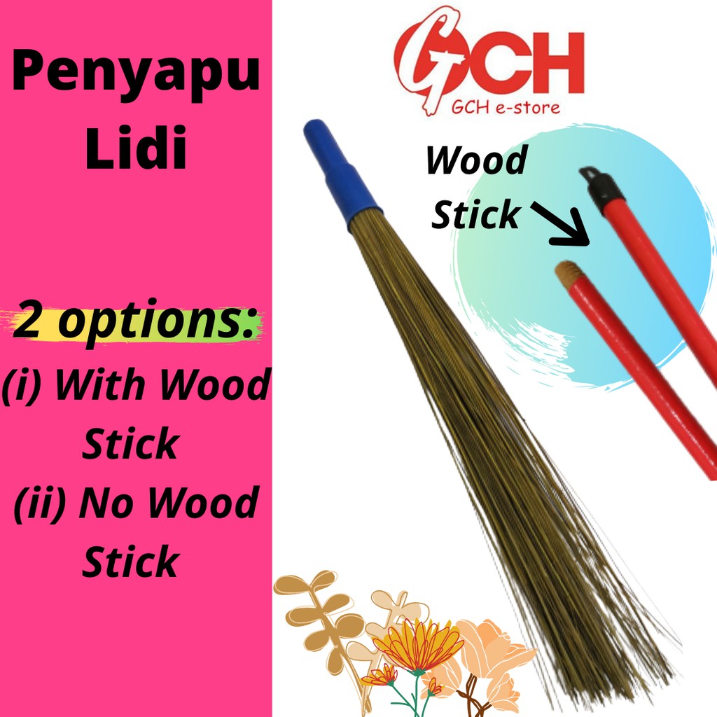 Penyapu Lidi / Lidi Broom / Good Quality Penyapu Lidi (WITH wood stick ...