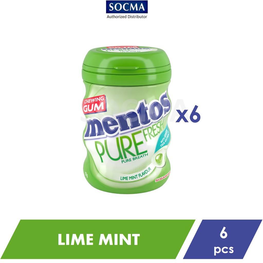 Mentos Pure Fresh French Bottle - Lime Mint 57g [6] | Shopee Malaysia