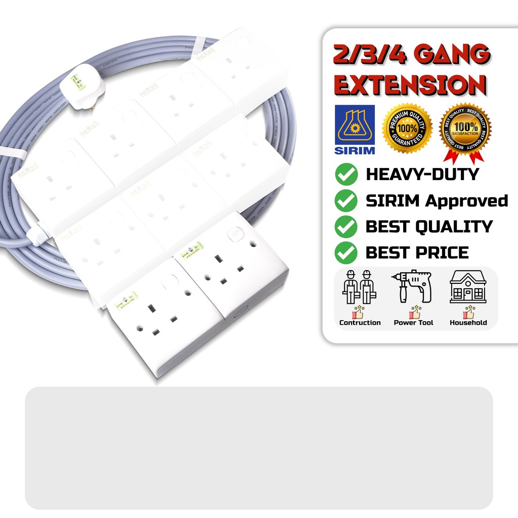 (SIRIM Approved) ME HEAVY-DUTY EXTENSION 100% Pure Copper Wire/Cable ...