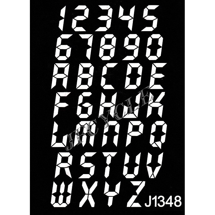 Sticker Plate Depan / Nombor Plte Motor / Digital Font (J1348) | Shopee ...