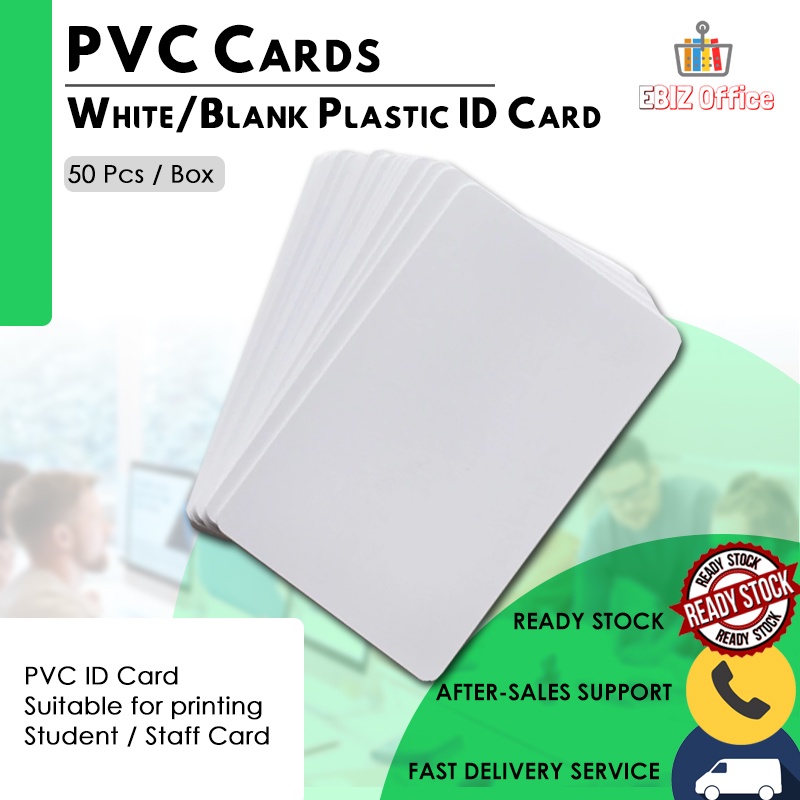 PVC Card ID Card White Blank Plastic ID Card | PVC ID / Student / Staff ...