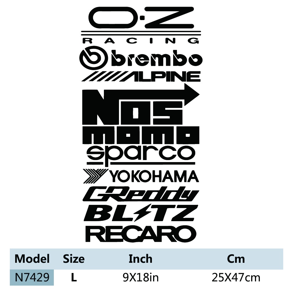 Jdm Racing Sponsor Stickers For Cars Car Decal Sticker Art Car Quotes ...