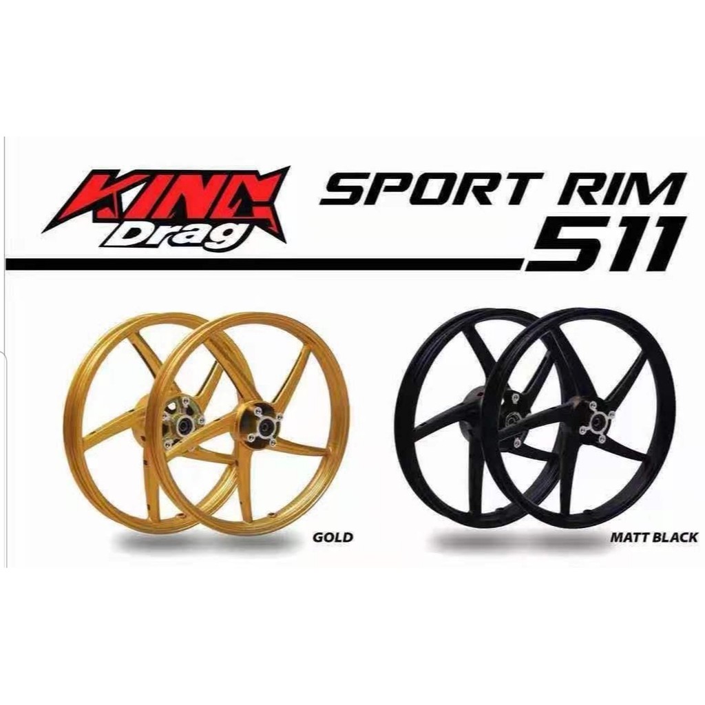 💥RESTOCK 💥SPORT RIM KING DRAG 511 FOR Y15zr, LC135, W100, W125, W110 ...